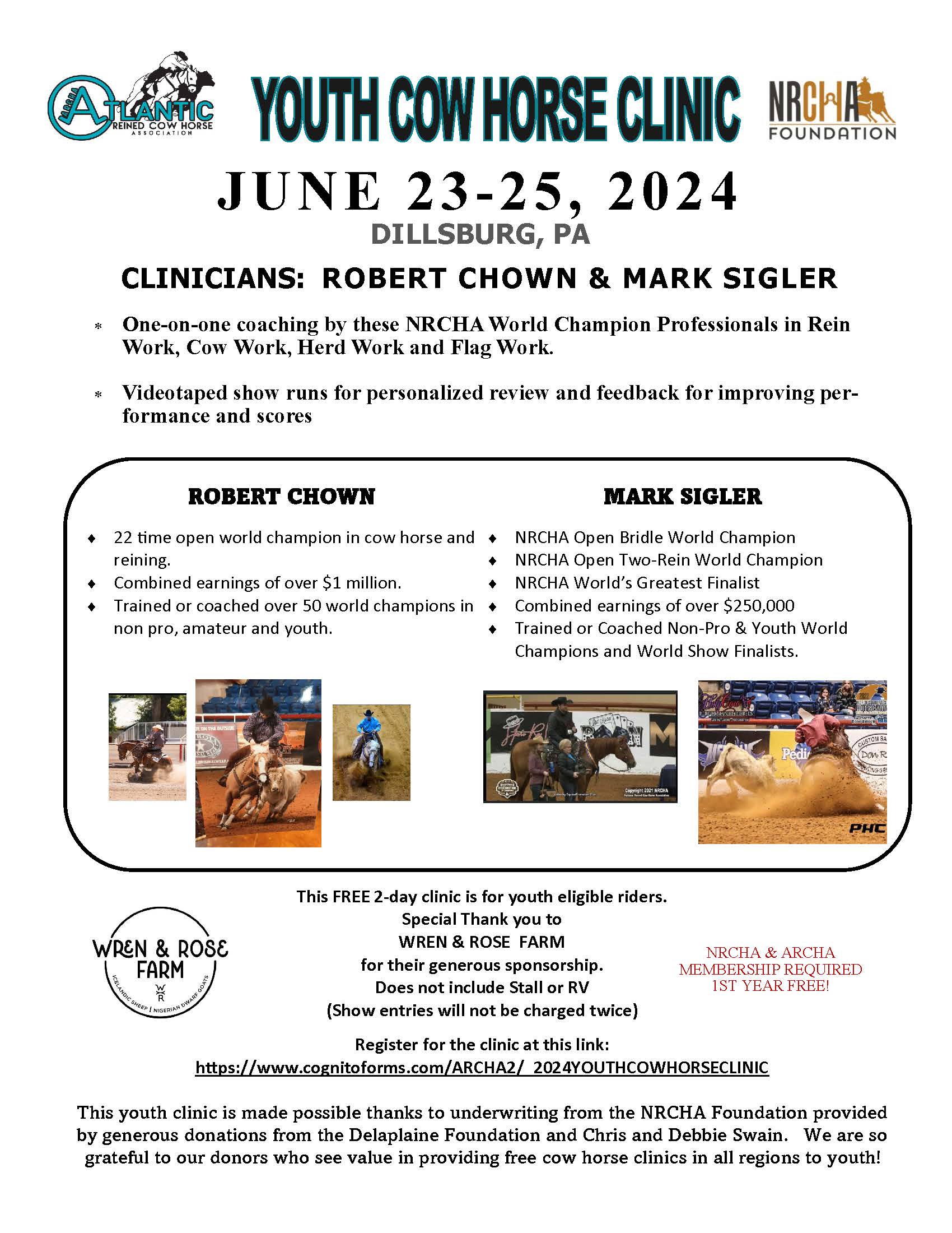 June Clinic 2024 – Atlantic Reined Cow Horse Association